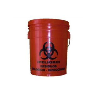 Cubeta roja residuos RPBI 19 L – Endosistemas Médicos e Innovación